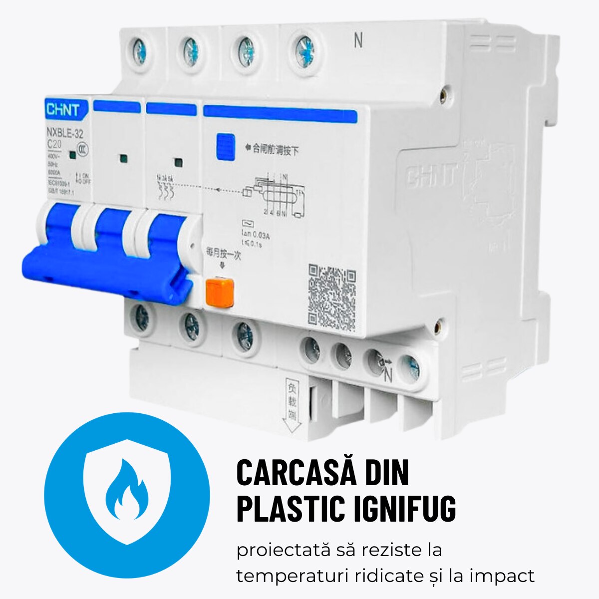 Siguranta electrica automata NXBLE-32, 3P+N, 20A, 6000A, Curba ...