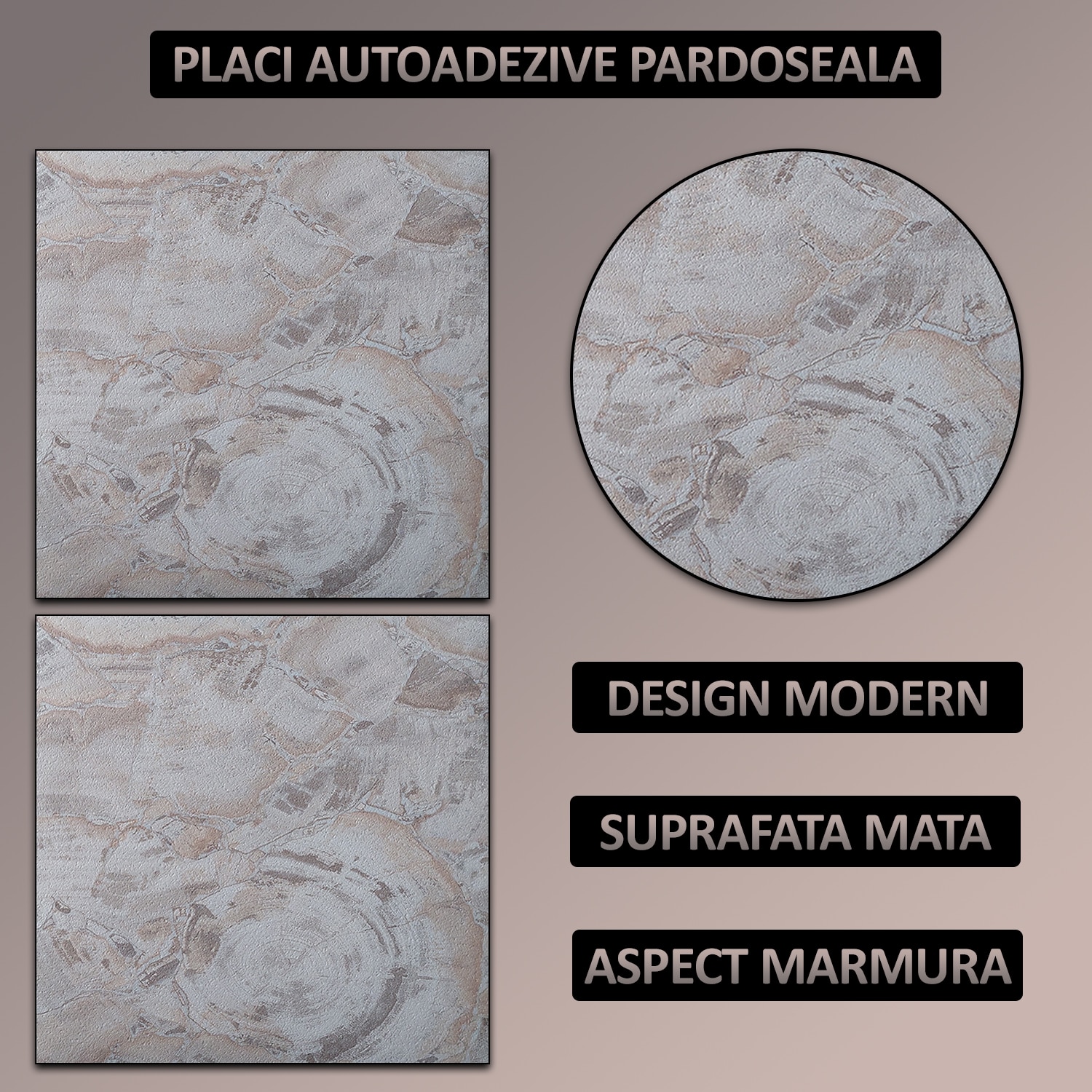 Set 54 x placi din PVC autoadezive pentru podea/perete NEXTLY ...