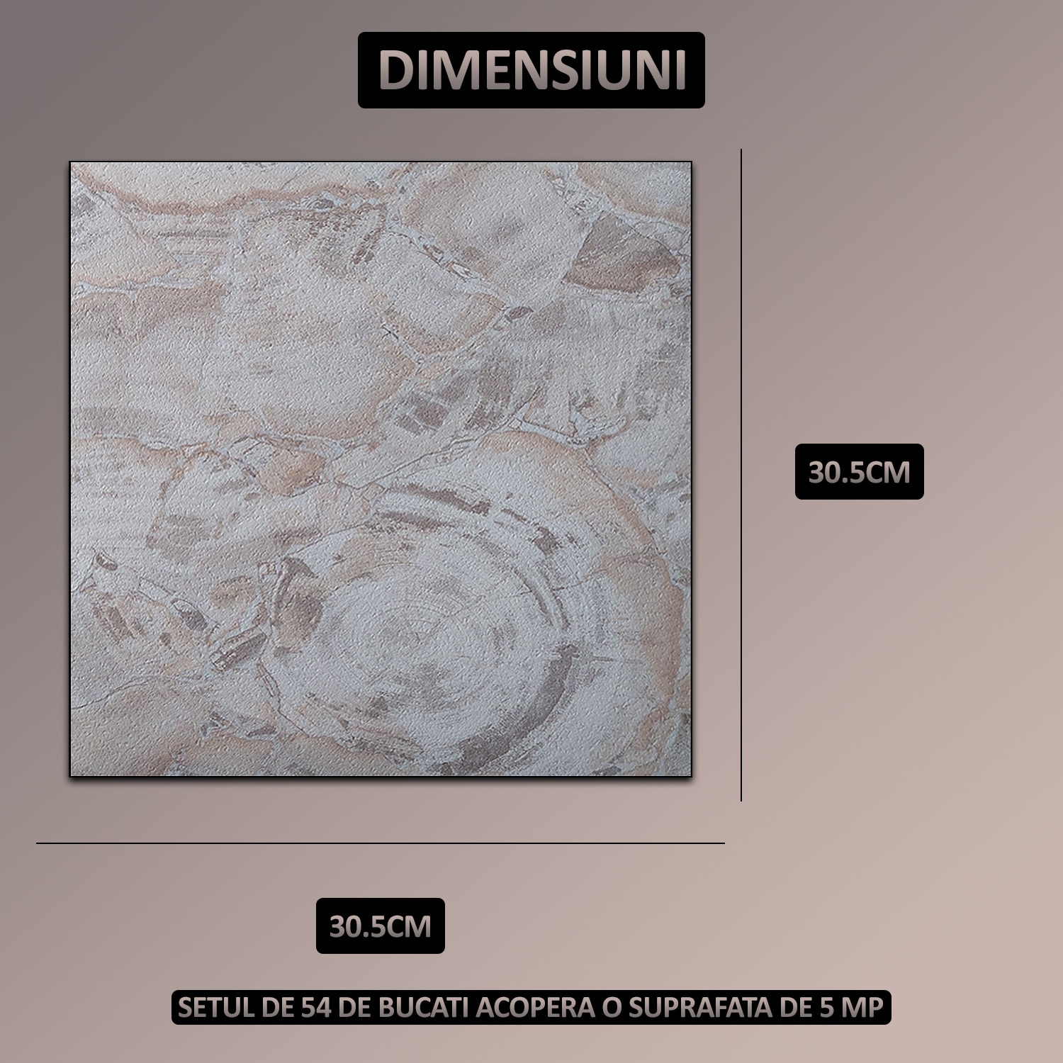 Set 54 x placi din PVC autoadezive pentru podea/perete NEXTLY ...