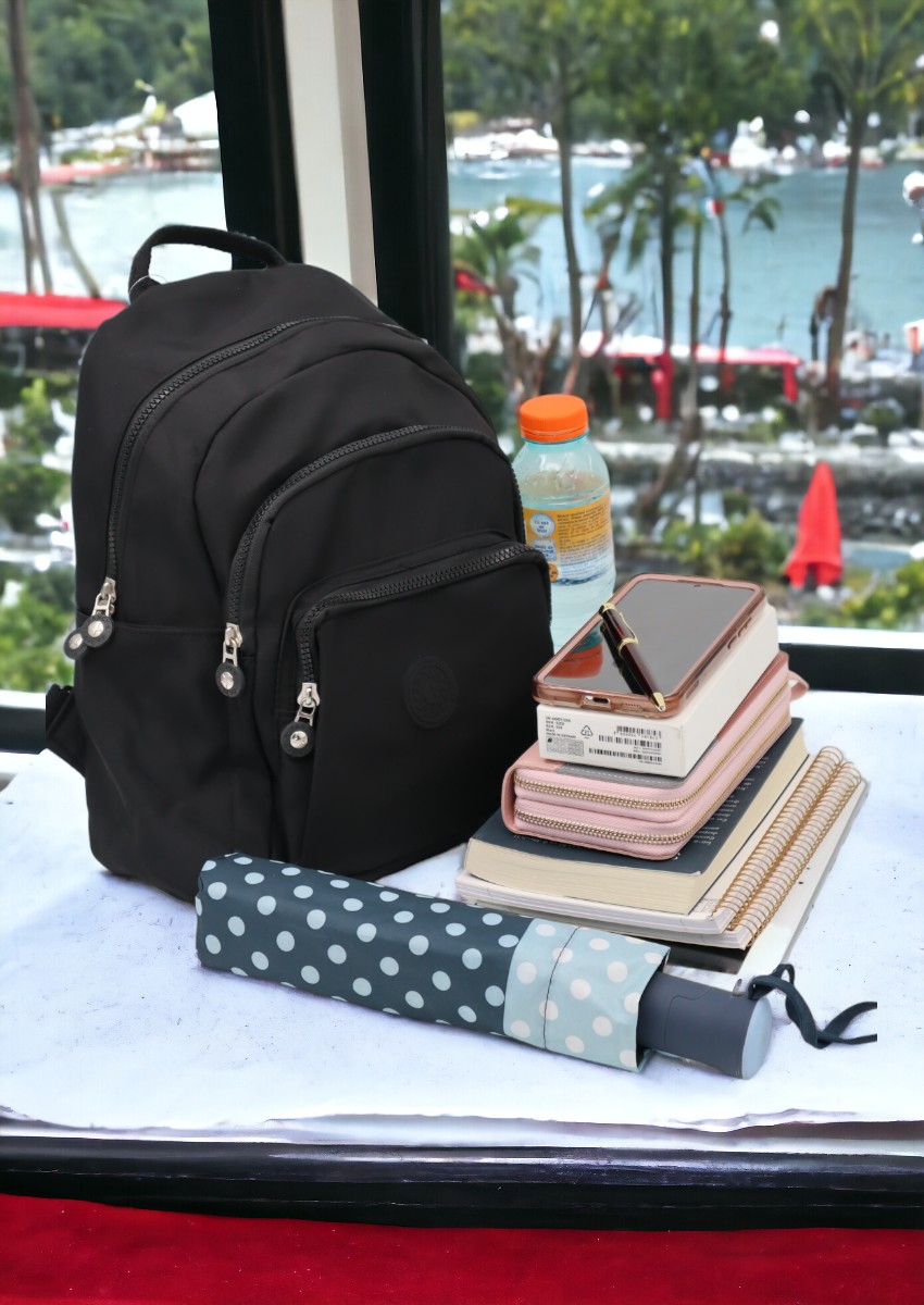 Rucsac dama din material textil rezistent, bretele reglabile, N65 negru ...