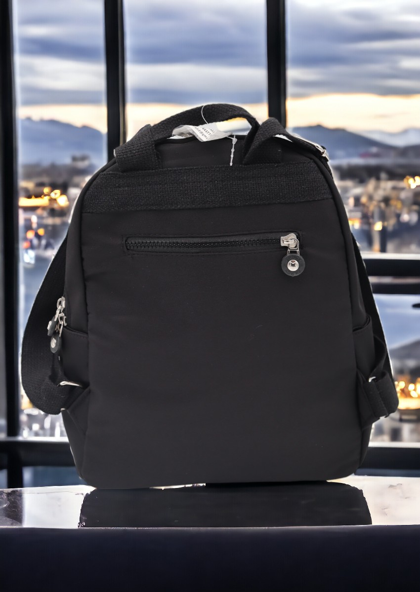 Rucsac dama din material textil rezistent, bretele reglabile, N65 negru ...