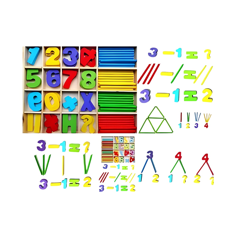 Joc educativ matematic Montessori, socotitor cu cifre, simboluri si ...