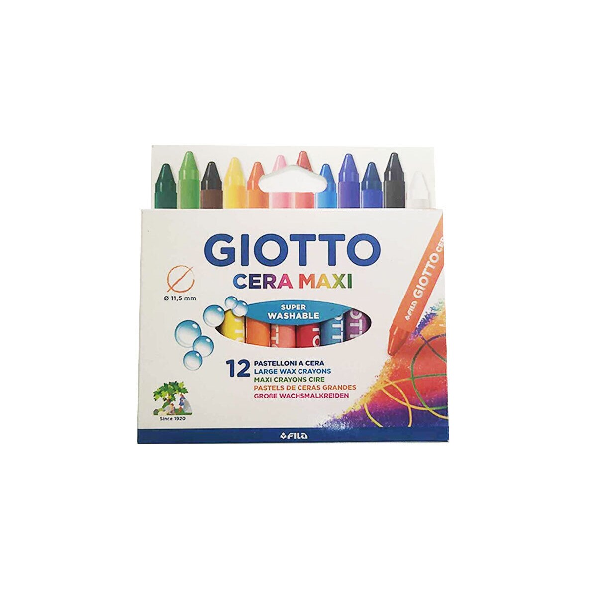 Set creioane colorate cerate Giotto maxi, 12 buc - eMAG.ro