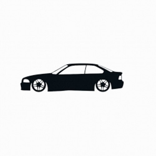 Sticker Auto Bmw E36 Coupe - 15 CM - Negru - eMAG.ro