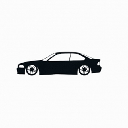 Sticker Auto Bmw E36 Coupe - 15 CM - Negru - eMAG.ro