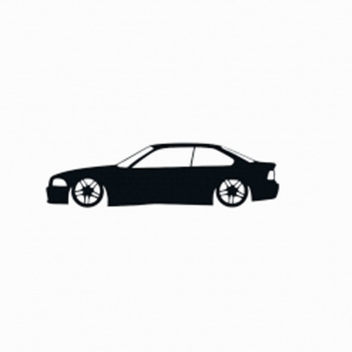 Sticker Auto Bmw E36 Coupe - 15 CM - Negru - eMAG.ro