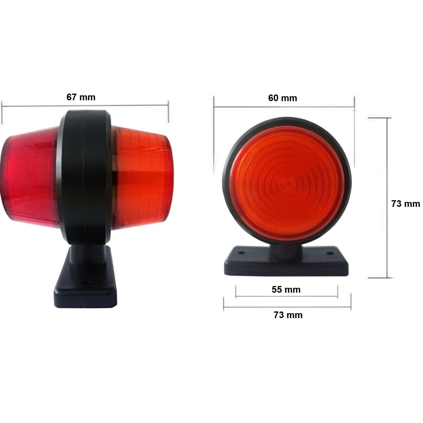 Led Indicator de gabarit, pentru camion, 12-24V cu efect neon rosu si ...