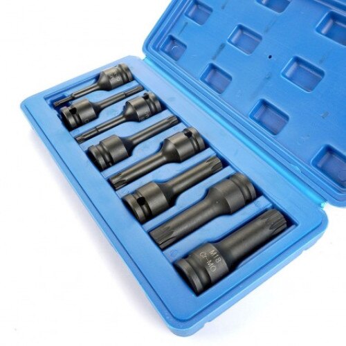 Set biti, 8 piese, M spline XZN, de impact, 1/2, A&T - eMAG.ro