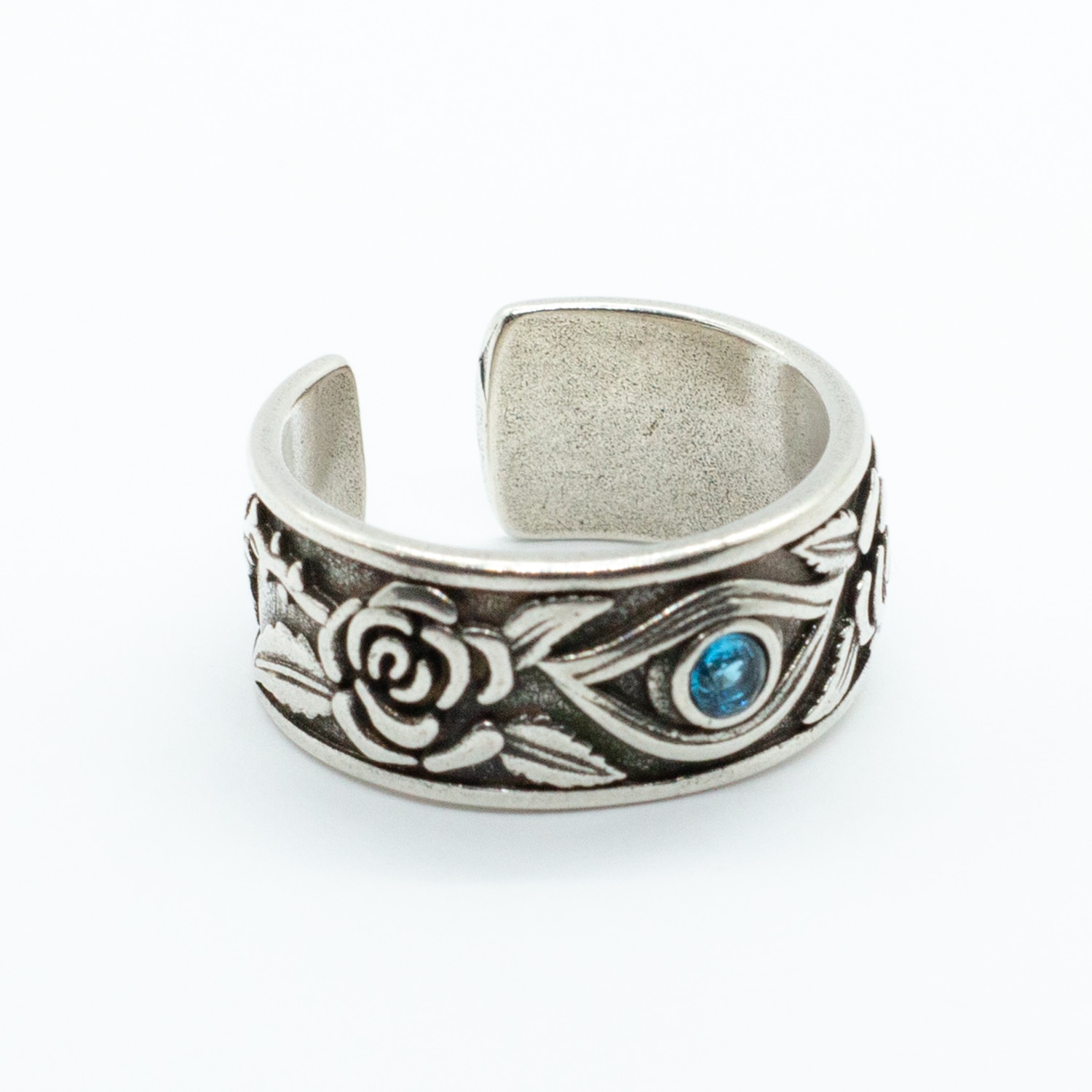 Inel barbati Lerods cu simbol ochi horus si aspect antichizat, argintiu ...