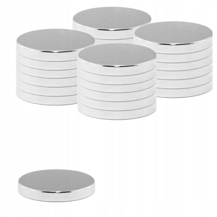 Magneti mici pentru tabla magnetica flipchart, 20 bucati, 8mm, argintiu ...