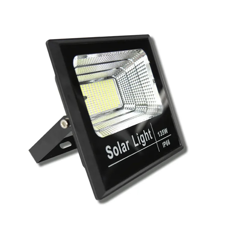 Proiector LED cu lampa solara, de exterior, cu senzor si timer, cu telecomanda Negru 200W - eMAG.ro