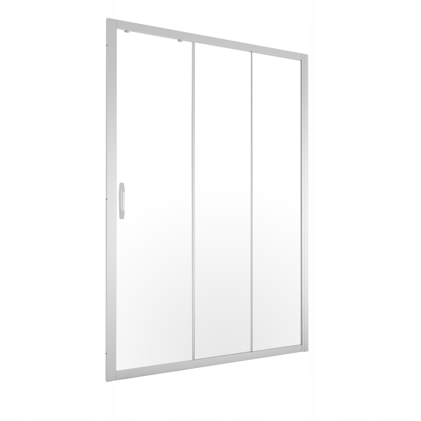 Usa dus Durasan, Sticla, 105-140x200cm, Transparent/Argintiu - eMAG.ro