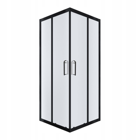 Cabina de dus, Bravat, Regnum, sticla transparenta, profil negru mat ...