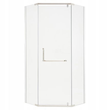 Cabina de dus pe colt pentagonala, Durasan, Rayan, 90x90 cm, crom - eMAG.ro