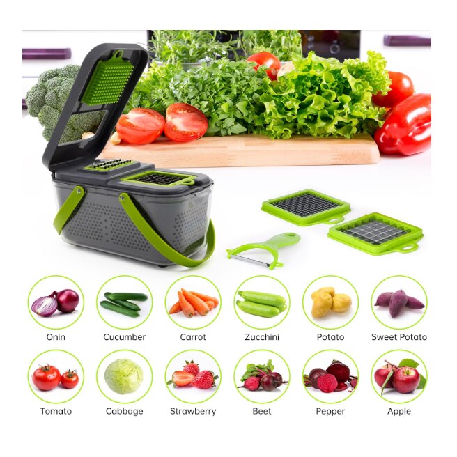 Razatoare multifunctionala pentru legume si fructe cu 22 de accesorii ...