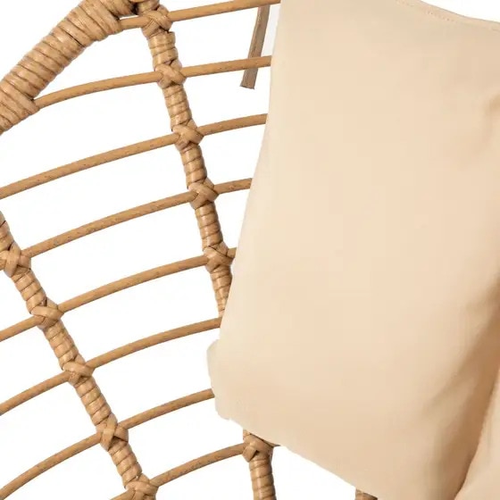 Balansoar de gradina modern pentru o persoana, material rattan, bej ...