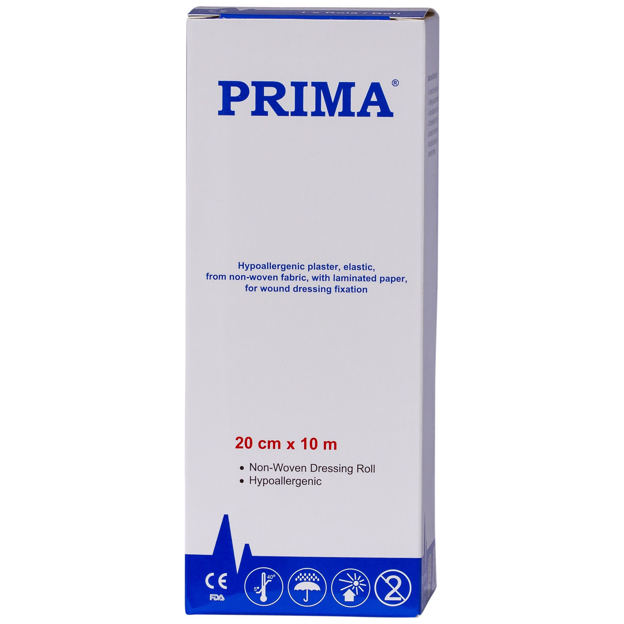 Plasture hipoalergen din netesut, elastic, 20cm x10m, Prima, 1 rola ...