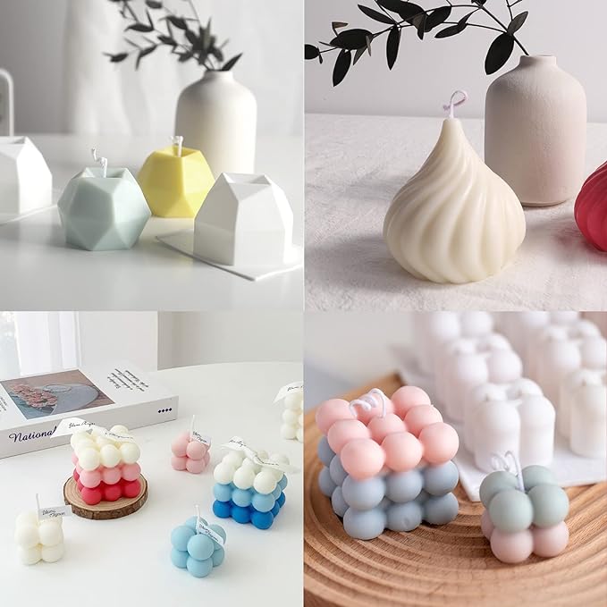 Set 9 matrite de silicon pentru lumanari, 5 sisteme de irigare prin ...