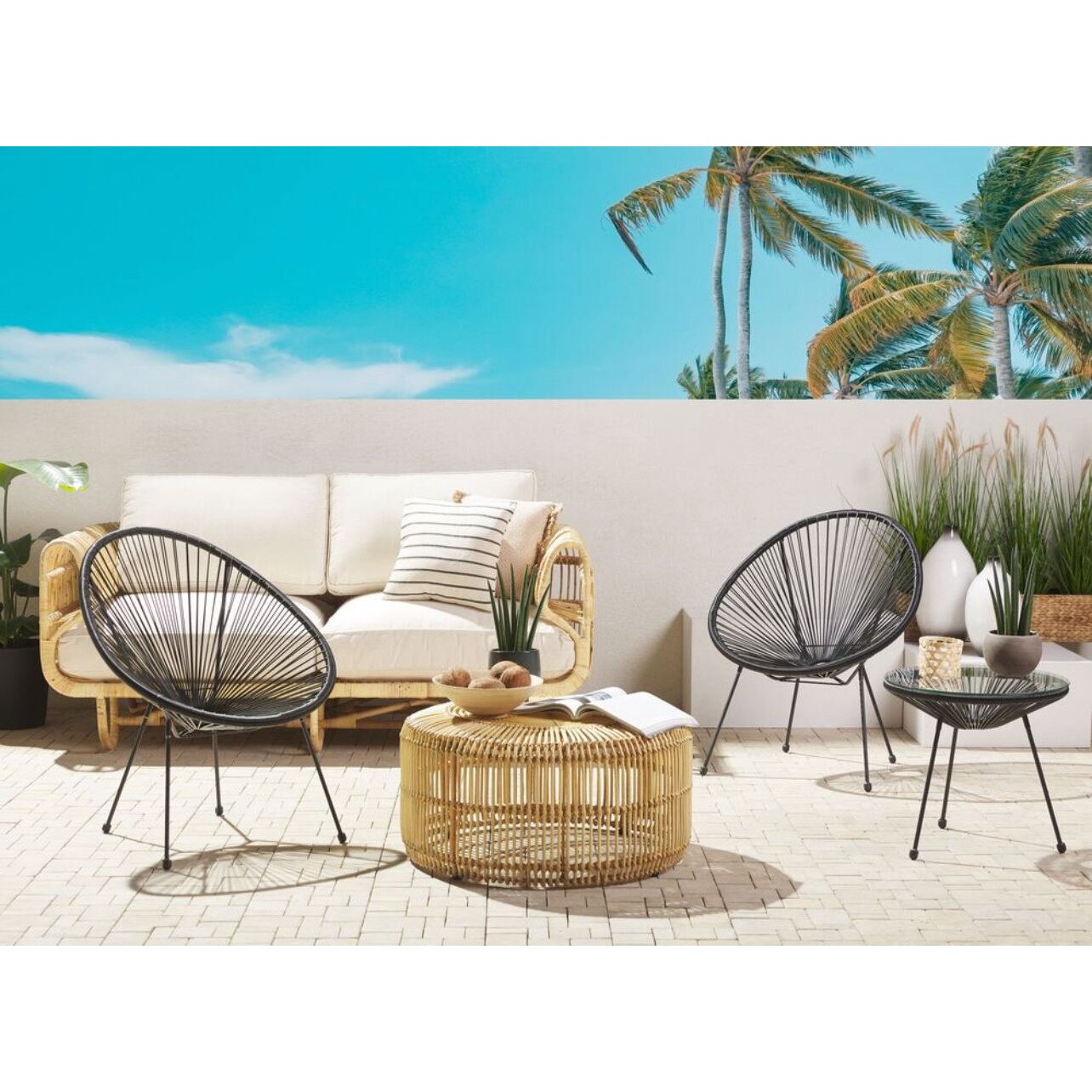 Set mobilier gradina, terasa, balcon, Acapulco, 2 scaune si o masa cu ...