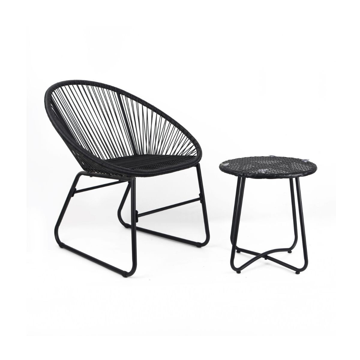 Set 2 scaune si masuta pentru terasa, balcon, gradina, tip bistro, otel ...