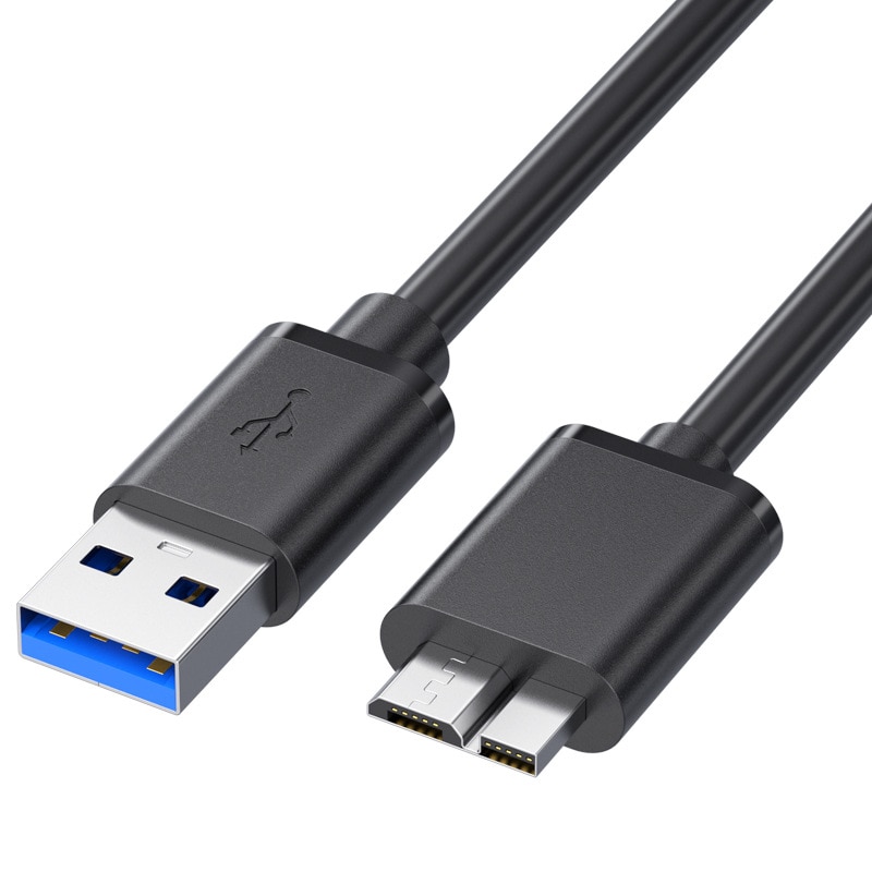 Cablu Micro USB 3.0, USB 3.0 tip A tata la Micro B, 0.3m, Negru - eMAG.ro