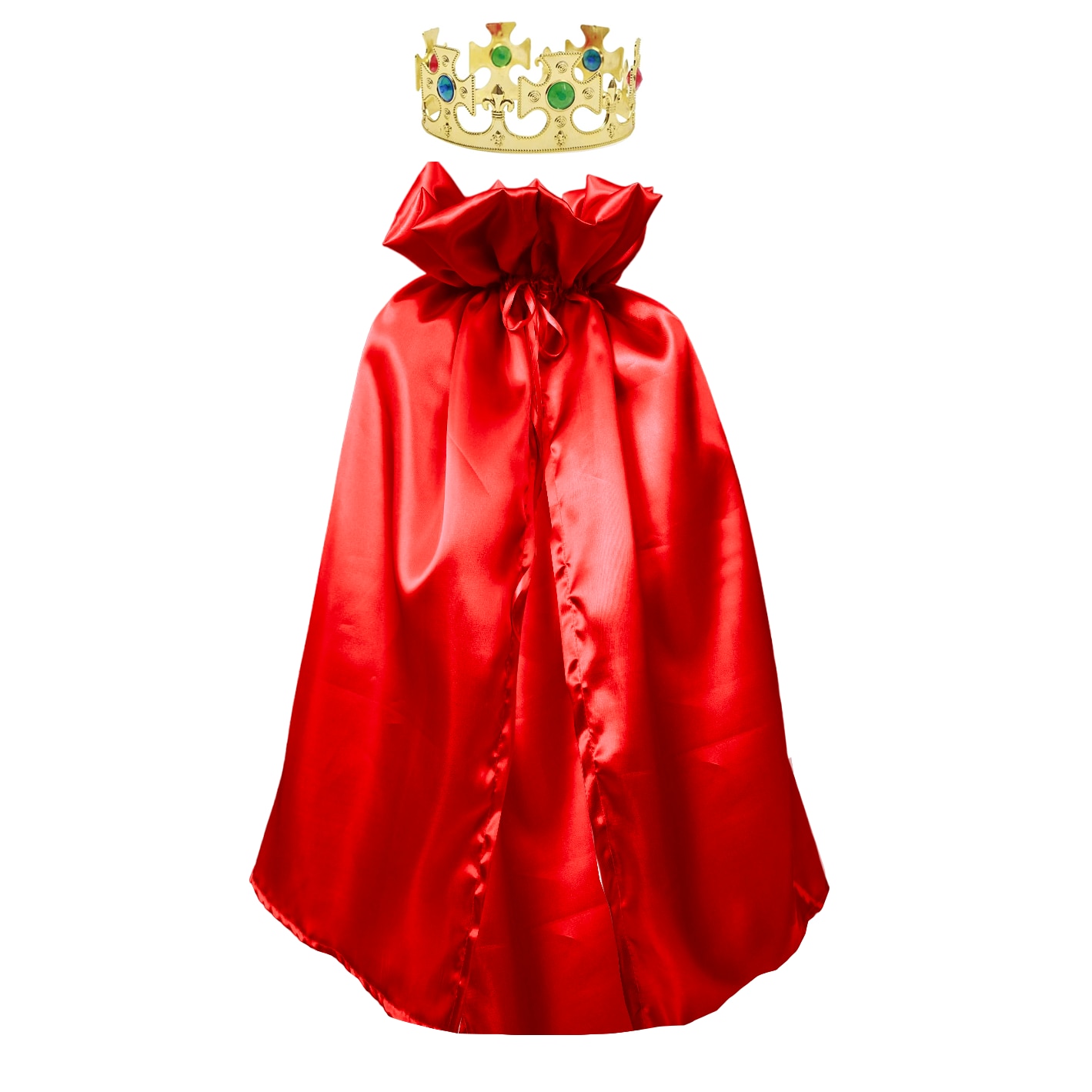 Costum pelerina si coroana rege/print rosu, 70cm - eMAG.ro