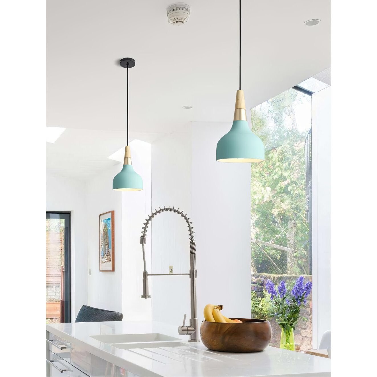 Lustra Swirl, LuminiLux, Verde, 22x15cm, Metal, E27 - eMAG.ro