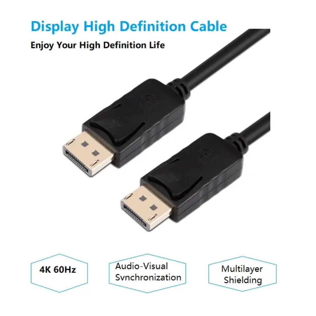 Cablu monitor, YWD-FMM, DisplayPort, 1.5m, Negru - eMAG.ro