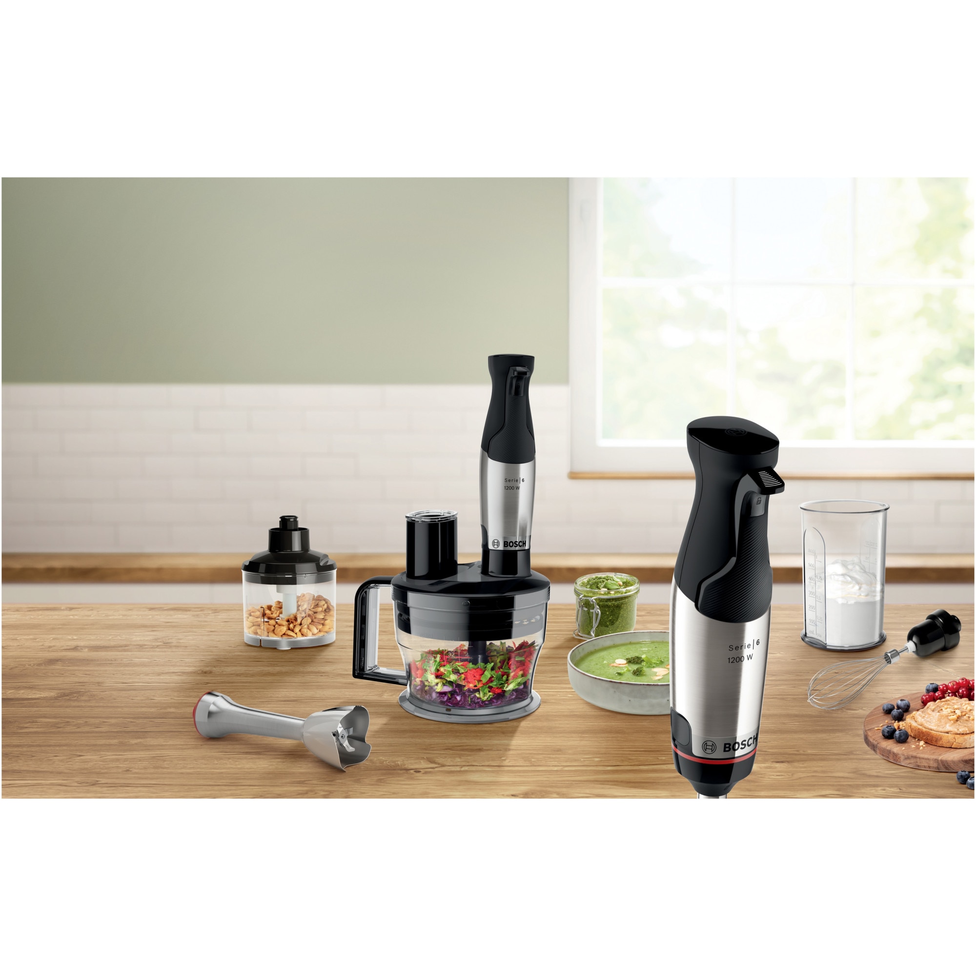 Mixer vertical Bosch ErgoMaster MSM6M871, 1200 W, Inox, minitocator ...