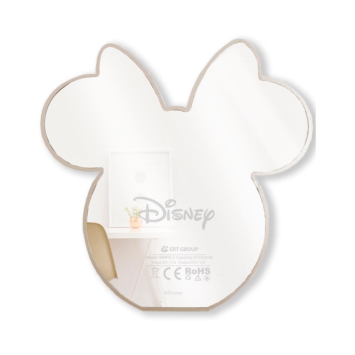 Powerbank 5000mAh, USB, Disney model Minnie Mirror Gold - eMAG.ro