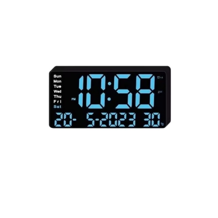 Ceas digital LED color 2204, Luminos, Alimentare USB, Alarma - eMAG.ro