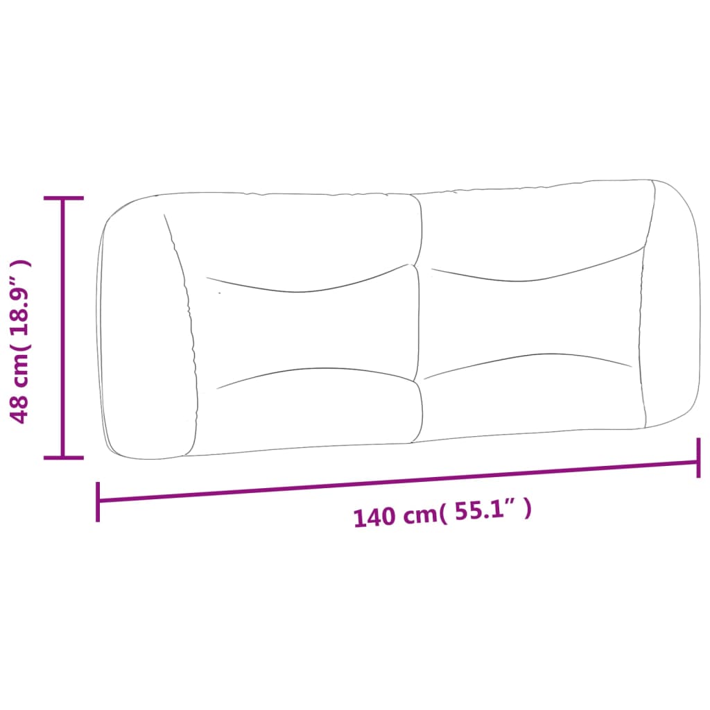 Perna pentru tablie pat vidaXL, maro, 140 cm, piele artificiala, 3.4 Kg ...