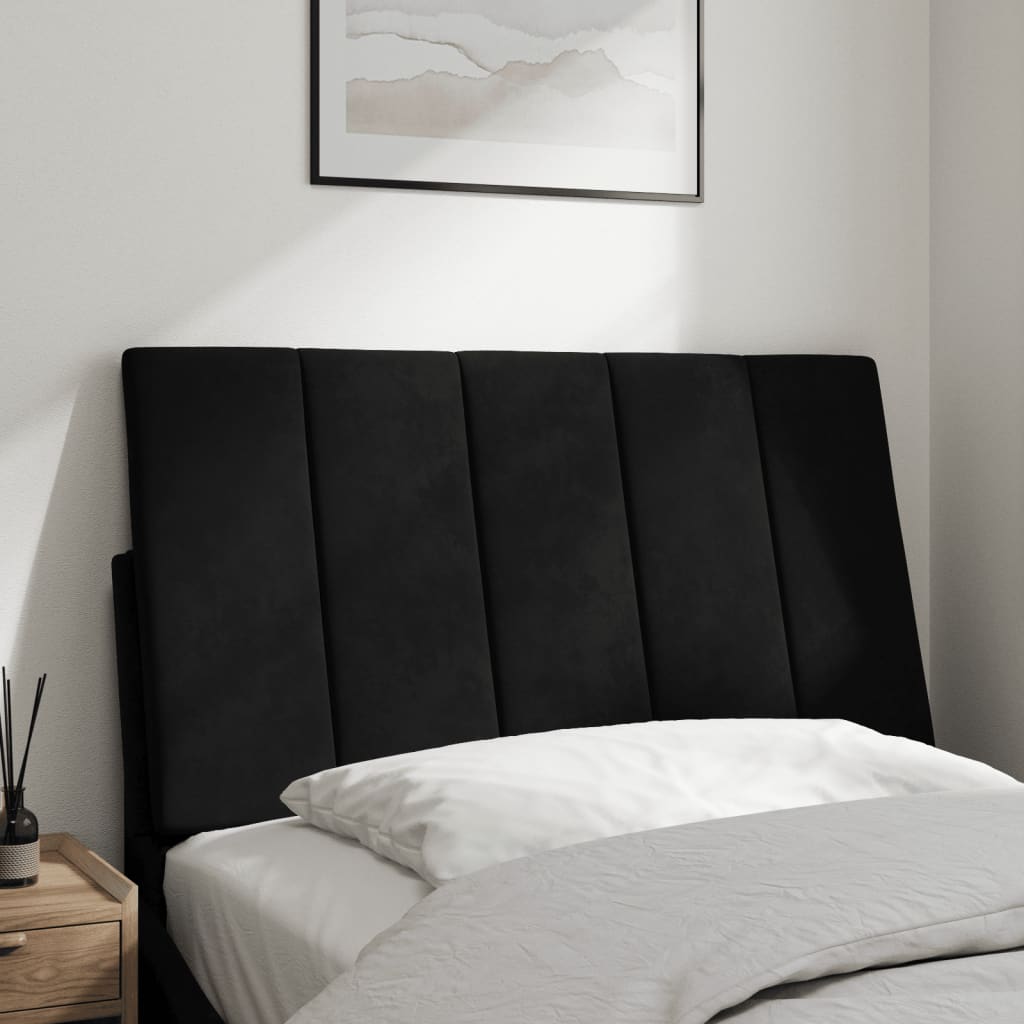 Perna tablie de pat vidaXL, negru, 90 cm, catifea, 0.7 Kg - eMAG.ro