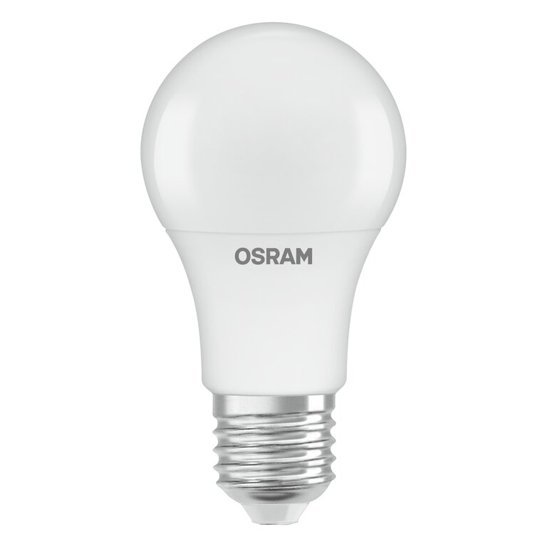 Set 3 becuri LED Osram Base, A60, E27, 8.5W (60W), 806 lm, lumina neutra (4000K), clasa ...