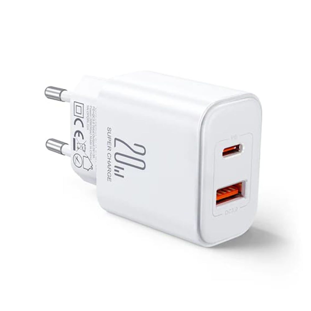Incarcator priza USB, Type-C, 20W - JoyRoom (JR-TCF05) - Alb - eMAG.ro