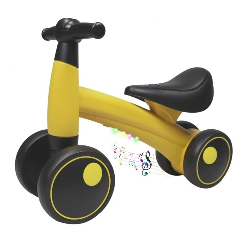 Bicicleta fara pedale, 4 roti, tricicleta luminite led si muzica ...