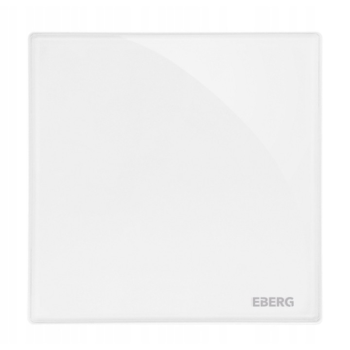 Ventilator de baie Eberg EVO 100 cu panou de sticla alb lucios, 15W - eMAG.ro