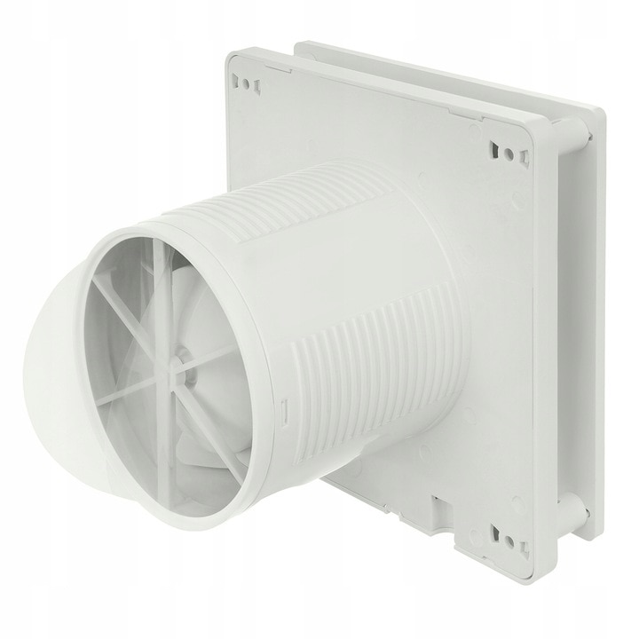 Ventilator de baie Eberg EVO 100 cu panou de sticla alb lucios, 15W - eMAG.ro