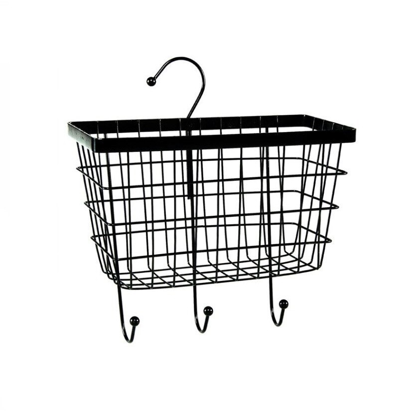 Cos suspendabil, metalic, negru, cu 3 carlige, 20x8x14cm - eMAG.ro