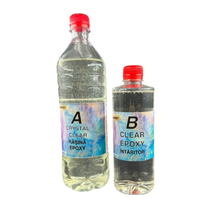 Rasina Epoxidica transparenta SuperClear, Ratio 2:1, 900g rasina si ...