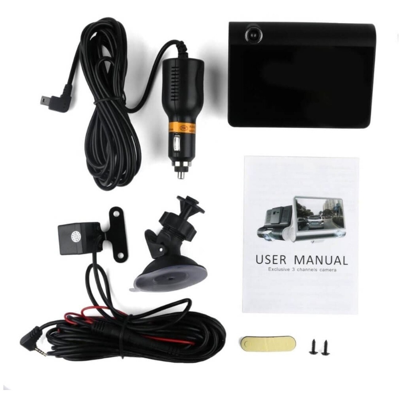 Camera Tripla ALG™ Auto, 3 in 1 + Camera Spate Inclusa, Full HD 1080p ...