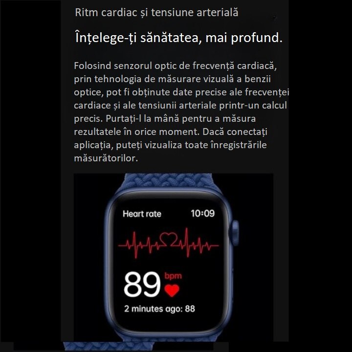 Smartwatch unisex Akami M56, efectuare si primire apeluri, 10 jocuri ...