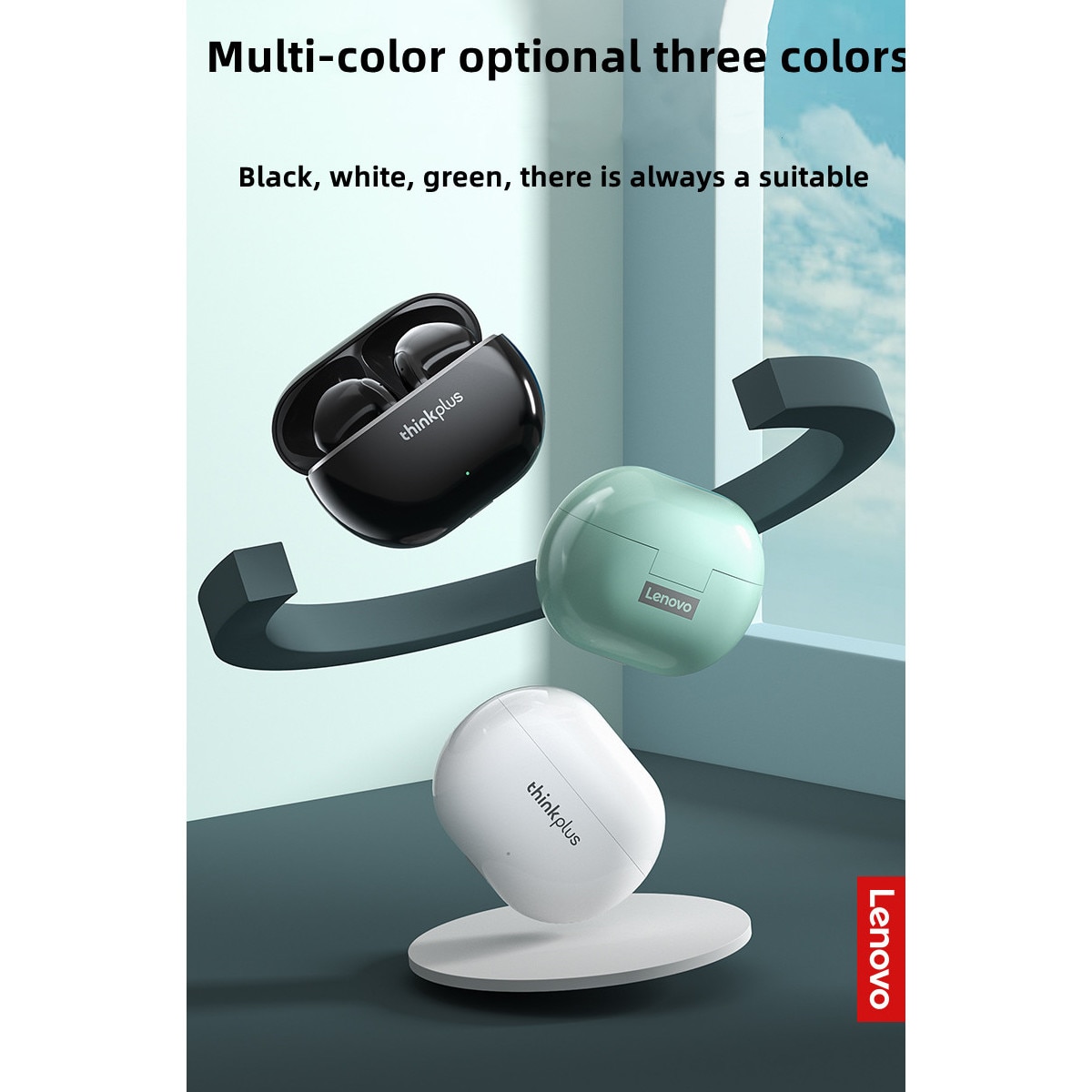 Casti Bluetooth HF Lenovo ThinkPlus Live pods XT93, TWS, negre - eMAG.ro