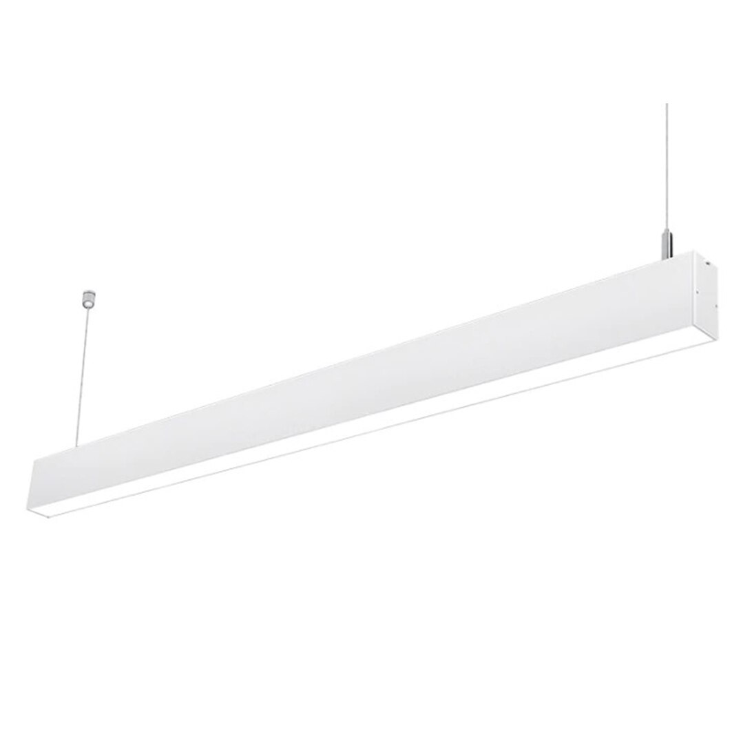Lustra LED, 54W, 120cm, liniara, dreptunghi, alba, lumina rece, HOME ...