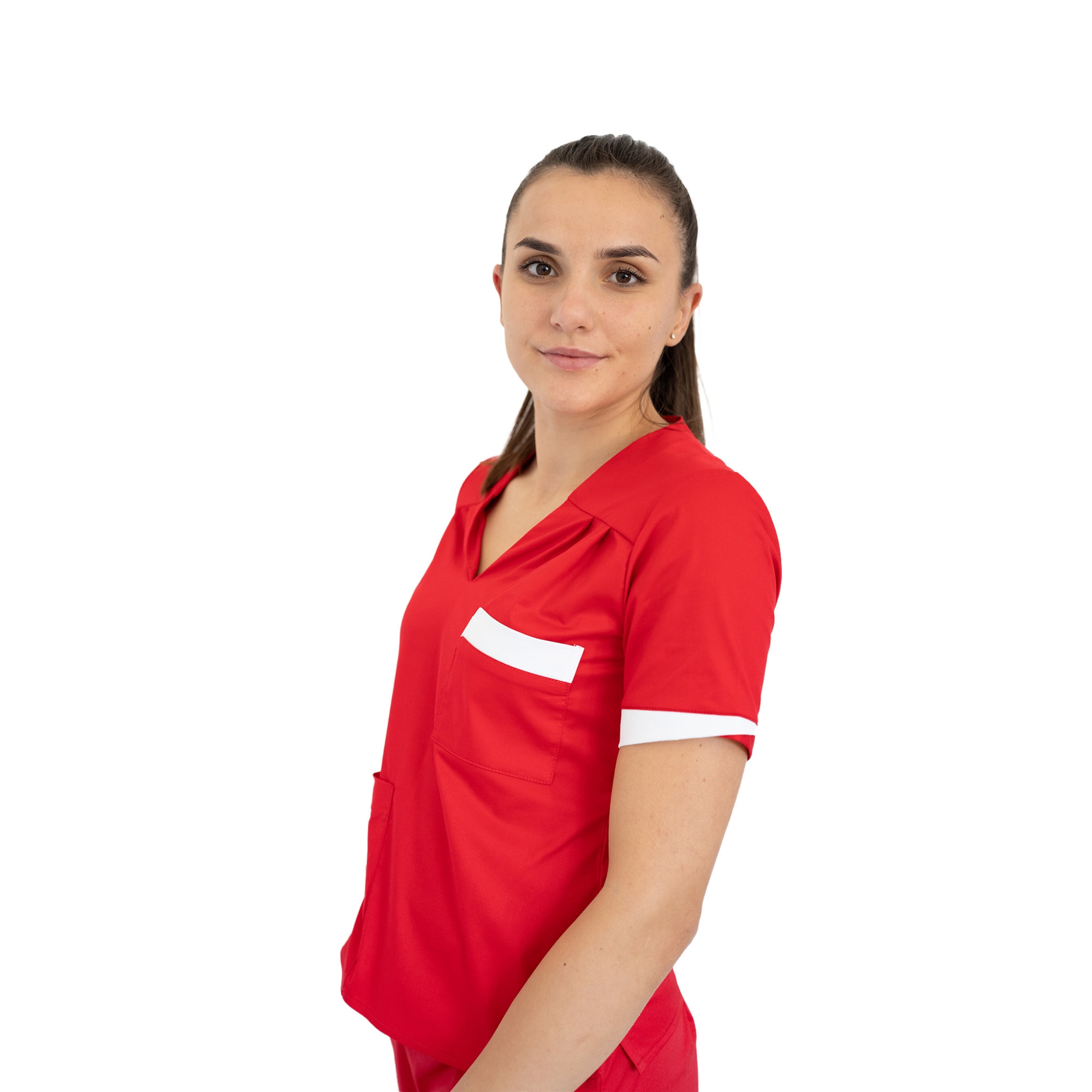 Costum medical Adora, Rosu, 36-S - eMAG.ro