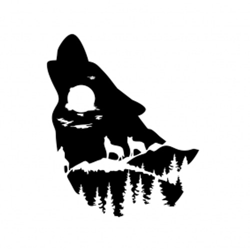 Sticker Auto Cap Lup - 15 CM - Negru - eMAG.ro