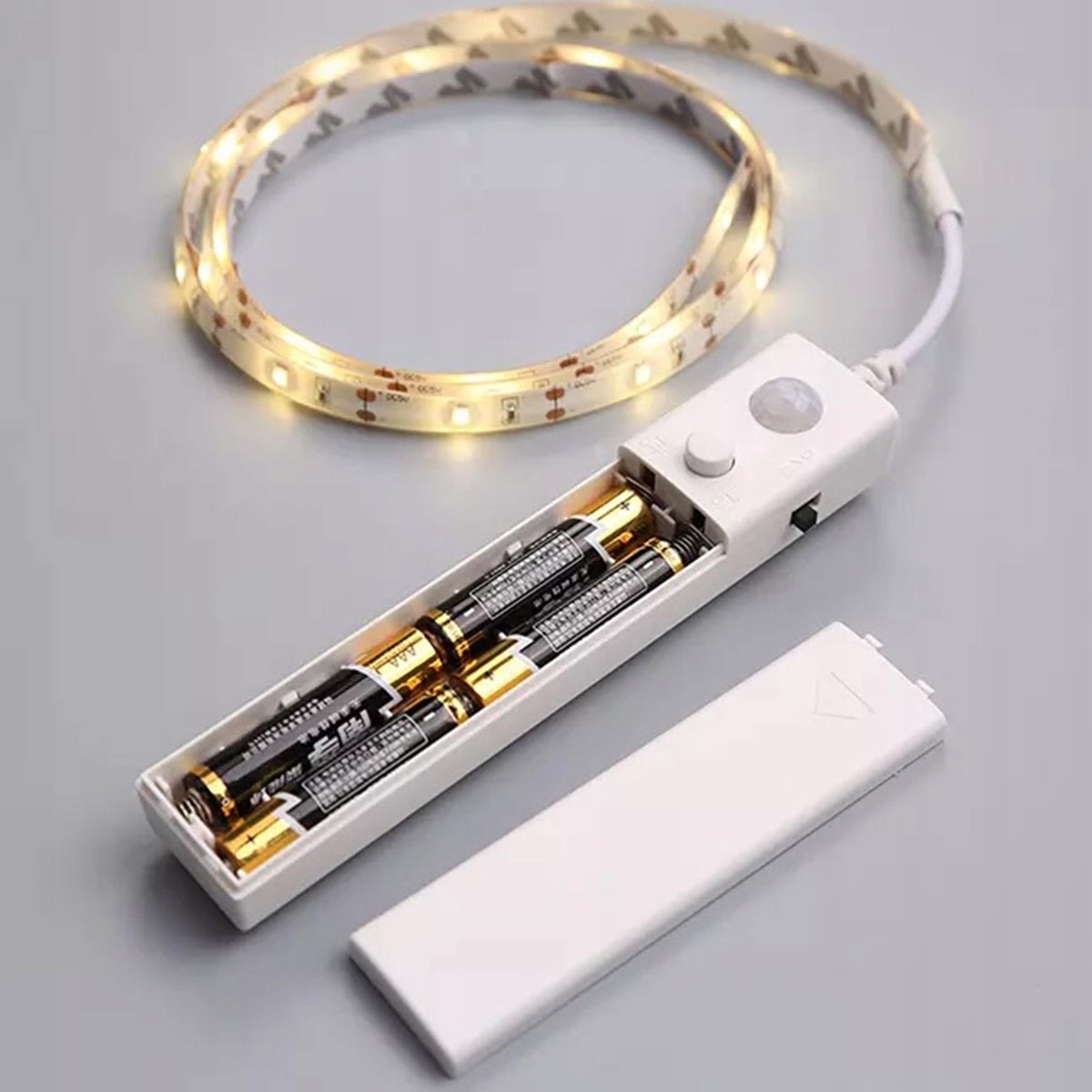 Banda LED cu lumina alb rece 5000K, 1 m, 400 lm, 2,4 W, alimentare 4x ...