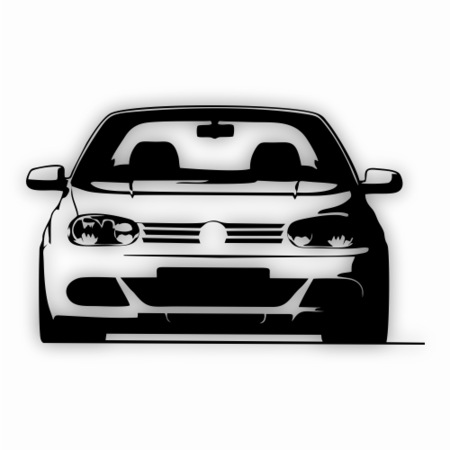 Sticker Auto Golf Mk4 Artistic - 15 CM - Negru - eMAG.ro