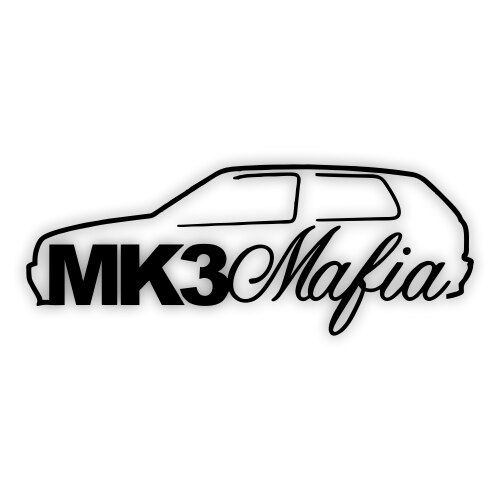 Sticker Auto Golf Mk3 Mafia - 15 CM - Alb - eMAG.ro