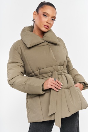 Geaca puffer dama, DecoRo, Poliester, Bej, XXL - eMAG.ro